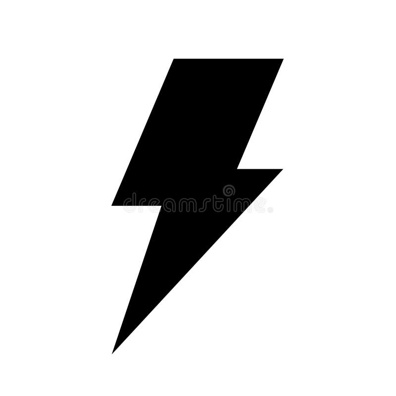 Thunder ray isolated icon stock vector. Illustration of light - 92044350