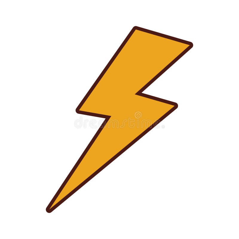 Thunder ray isolated icon stock vector. Illustration of graphic - 91342054