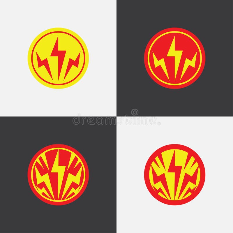 Thunder Red Icon Vector Design Stock Vector - Illustration of ...