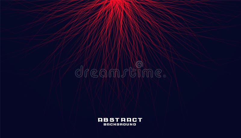 Thunder Red Rays Fractal Outburst Abstract Background Stock Vector ...