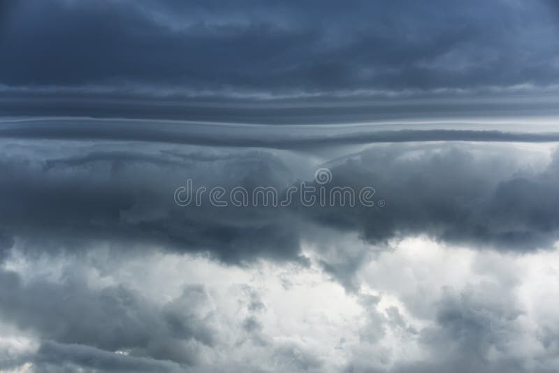 Thunder Sky. the Dark Heavy Clouds of a Storm Front Stock Image - Image ...