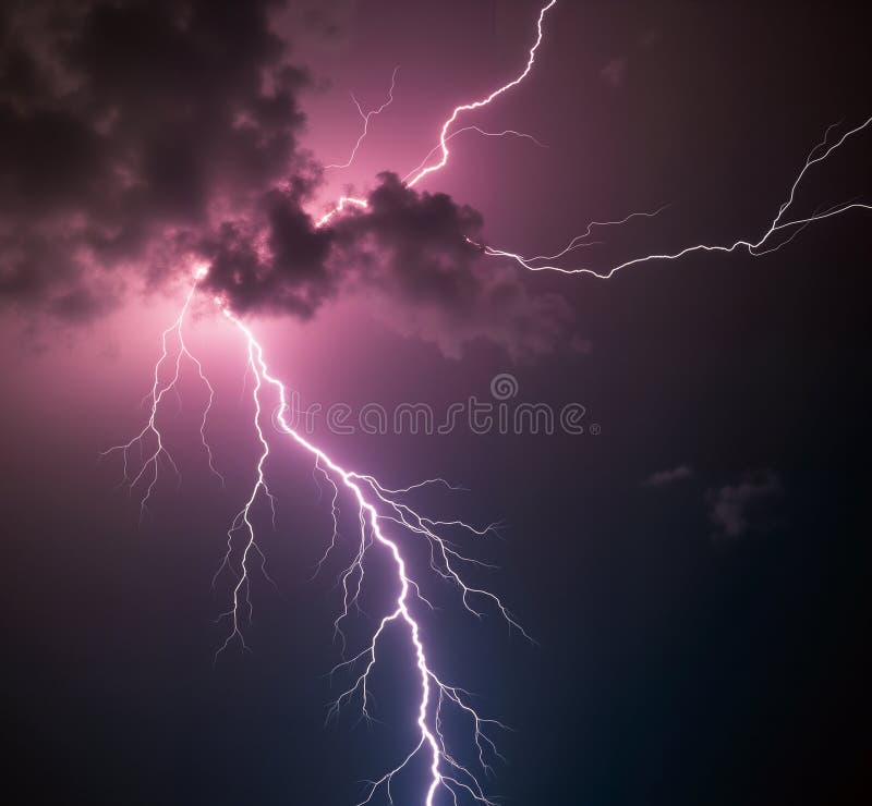 Thunder in sky detail stock illustration. Illustration of storm - 367824862