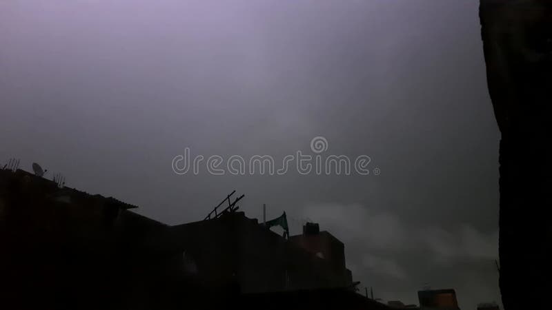 Lightning Thunder Flash of Lightning Thunder in the Night during Heavy ...