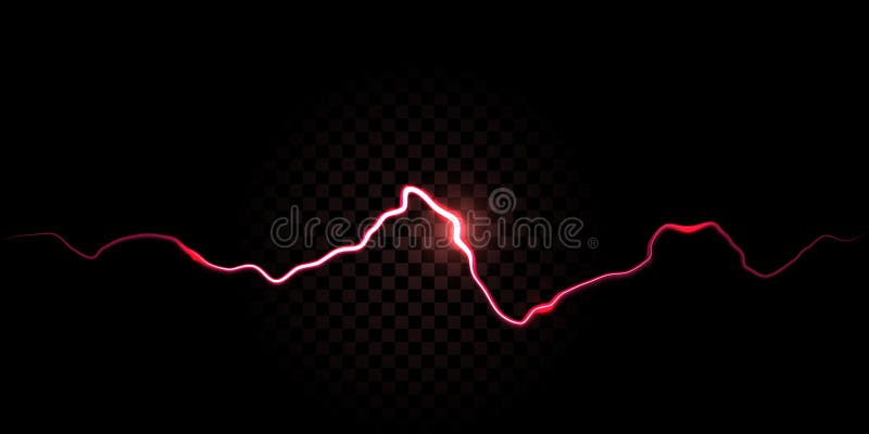 Thunder Spark, Electric Red Flash Vector Background. Electricity ...