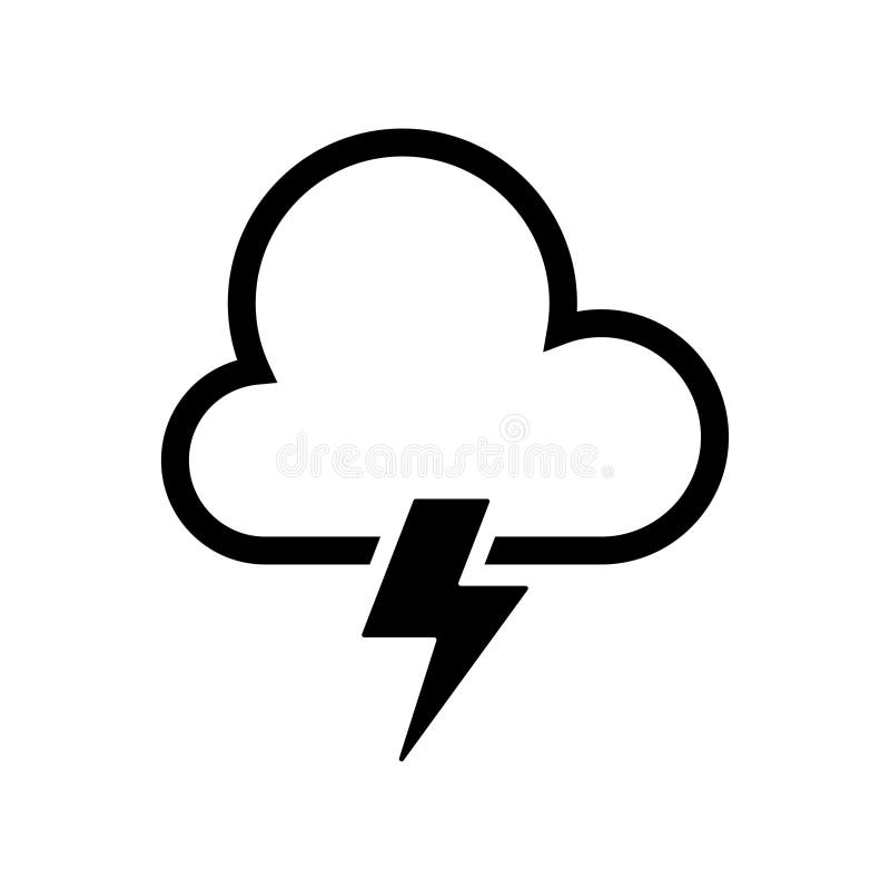 Thunder Storm Icon Vector Design Template Stock Vector - Illustration ...