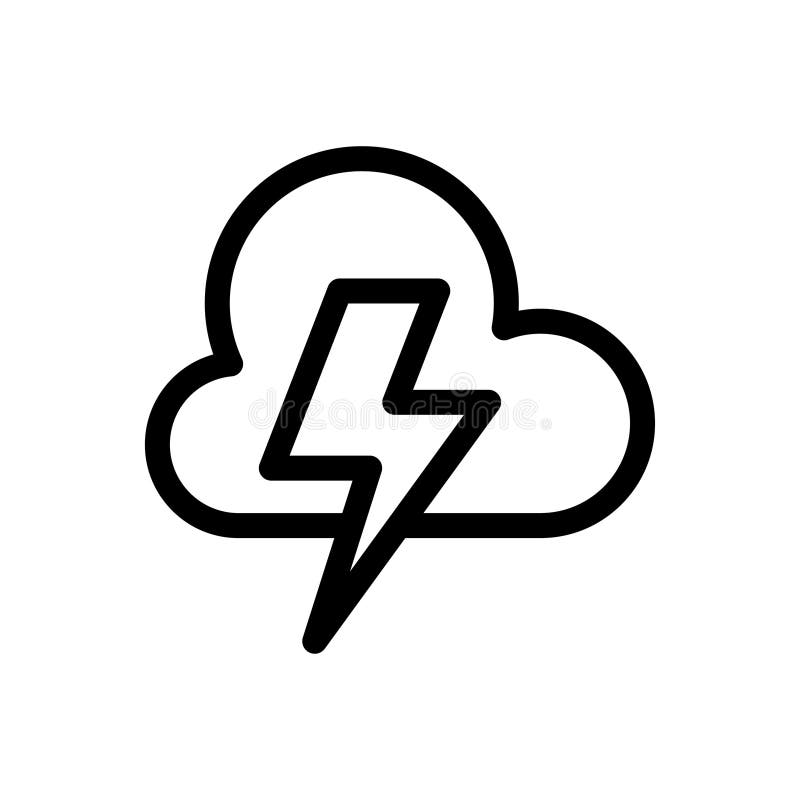 Thunder Storm Icon Vector Design Template Stock Vector - Illustration ...