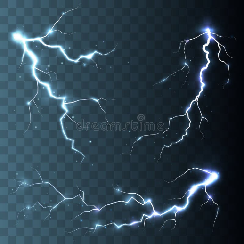 Thunder-storm and Lightnings Stock Vector - Illustration of effect ...