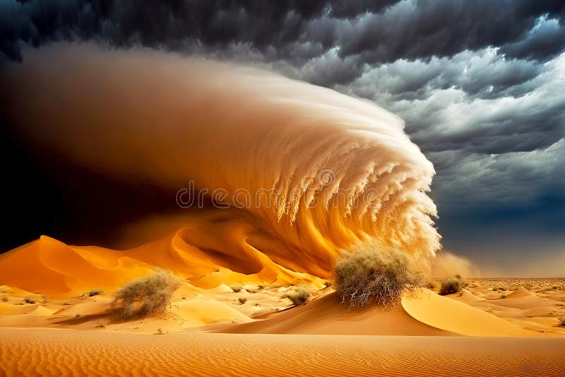 Thunder Storm Rages Over Desert Dune Natural Disaster , Made with ... Thunder Storm Rages Over Desert Dune Natural Disaster , Made with ...