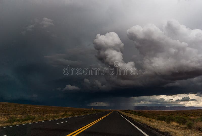 Thunder storm road stock image. Image of mountains, point - 25812465