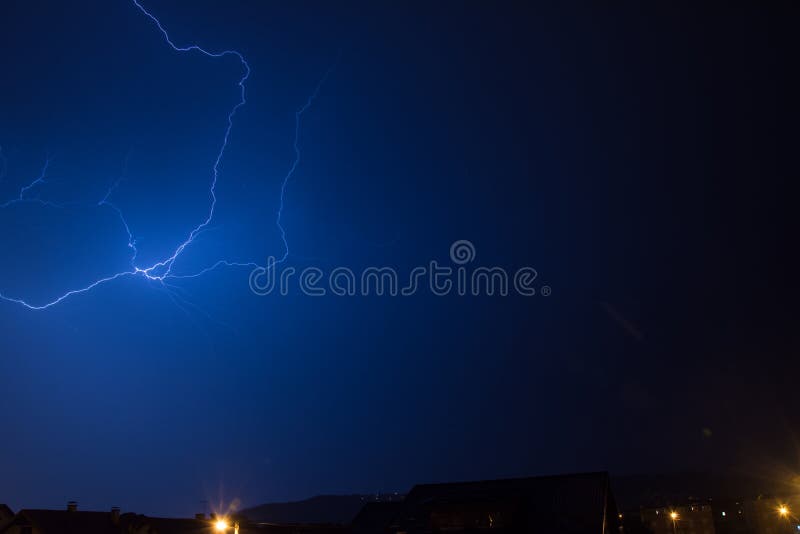 Thunder Strike Near Samobor Stock Photo - Image of heavy, beautiful ...