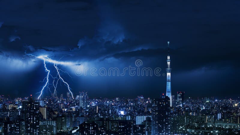 Japan Rain Thunder Storm Stock Photos - Free & Royalty-Free Stock ...