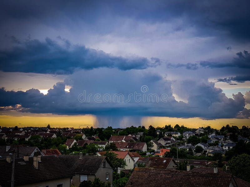 Day of thunder stock photo. Image of cloud, thunder - 124696312