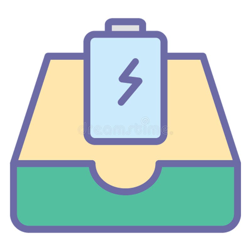 Thunder with Tray, Email Isolated Vector Icon Which Can Easily Modify ...
