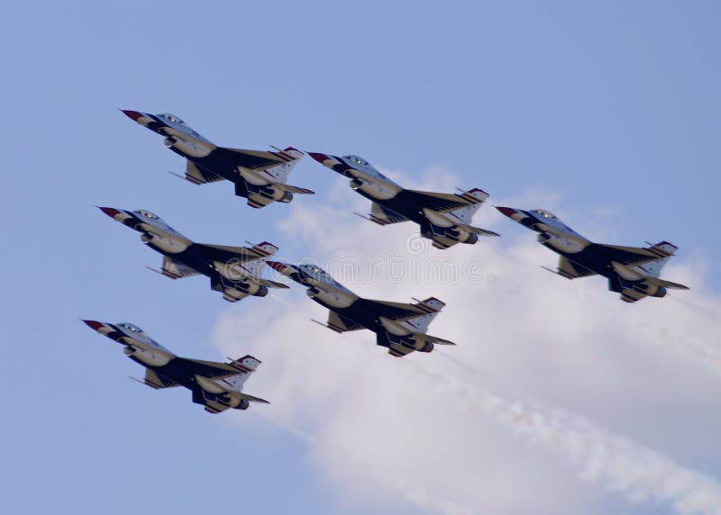 USAF Thunderbirds stock photo. Image of piloting, aeroplane - 2465122