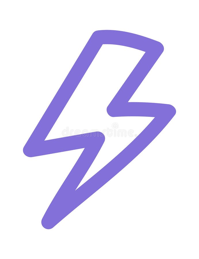 Thunderbolt Color Doodle Lightning Element Stock Vector - Illustration ...