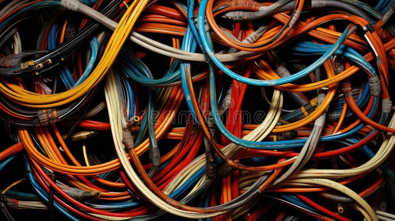 Thunderbolt Computer Cables Stock Illustration - Illustration of cat5e ...