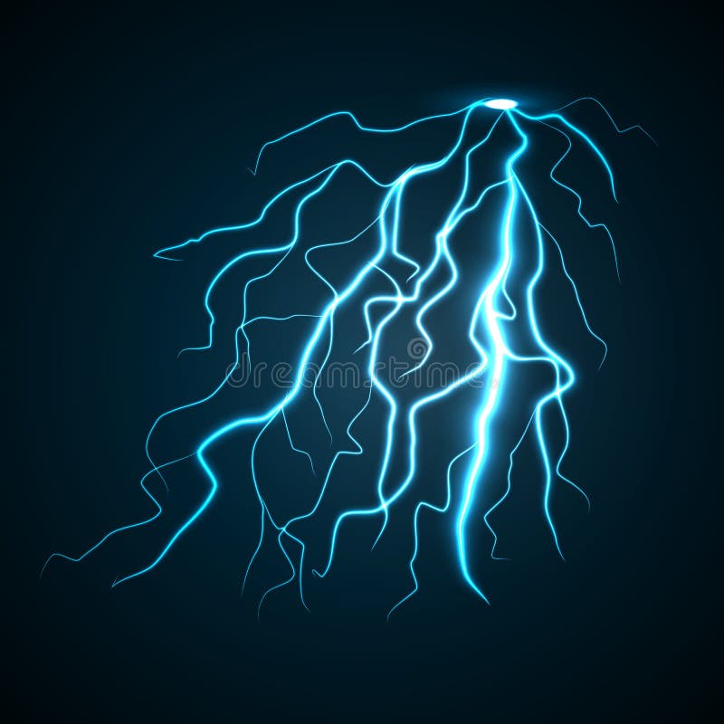 Thunderbolt Concept Background, Realistic Style Stock Vector ...