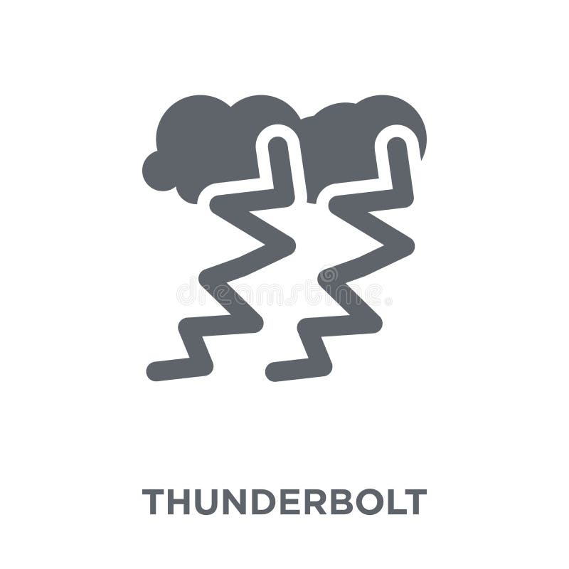 Thunderbolt Icon from Weather Collection. Stock Vector - Illustration ...