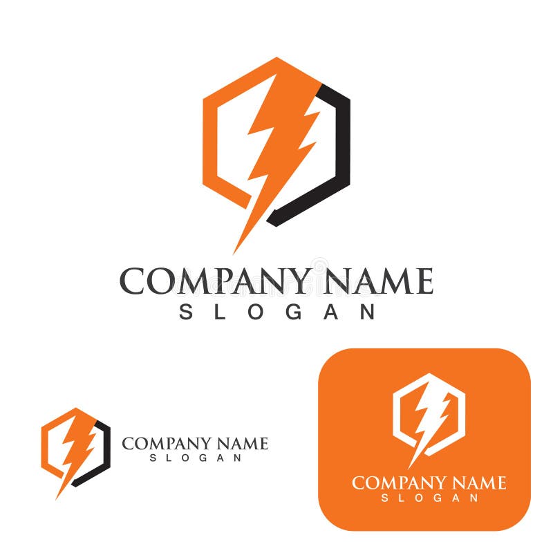 Thunderbolt Logo and Symbol Vector Stock Vector - Illustration of ...