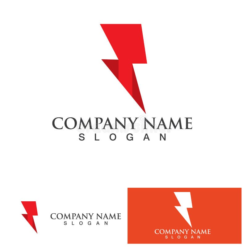 Thunderbolt Logo and Symbol Vector Stock Vector - Illustration of ...