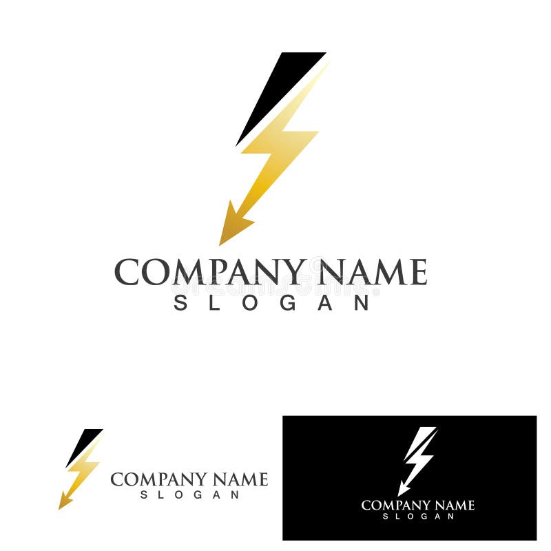 Thunderbolt Logo and Symbol Vector Stock Vector - Illustration of ...
