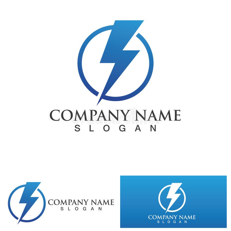 Thunderbolt Logo and Symbol Vector Stock Vector - Illustration of ...