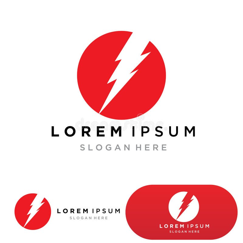 Thunderbolt Logo and Symbol Vector Stock Vector - Illustration of shape ...