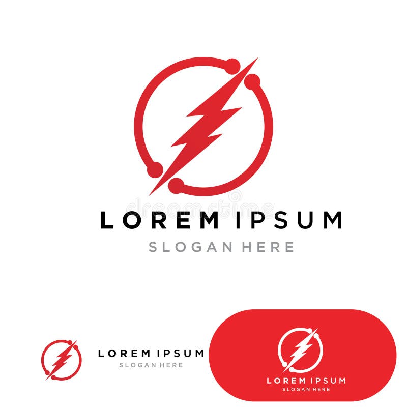 Thunderbolt Logo and Symbol Vector Stock Vector - Illustration of ...