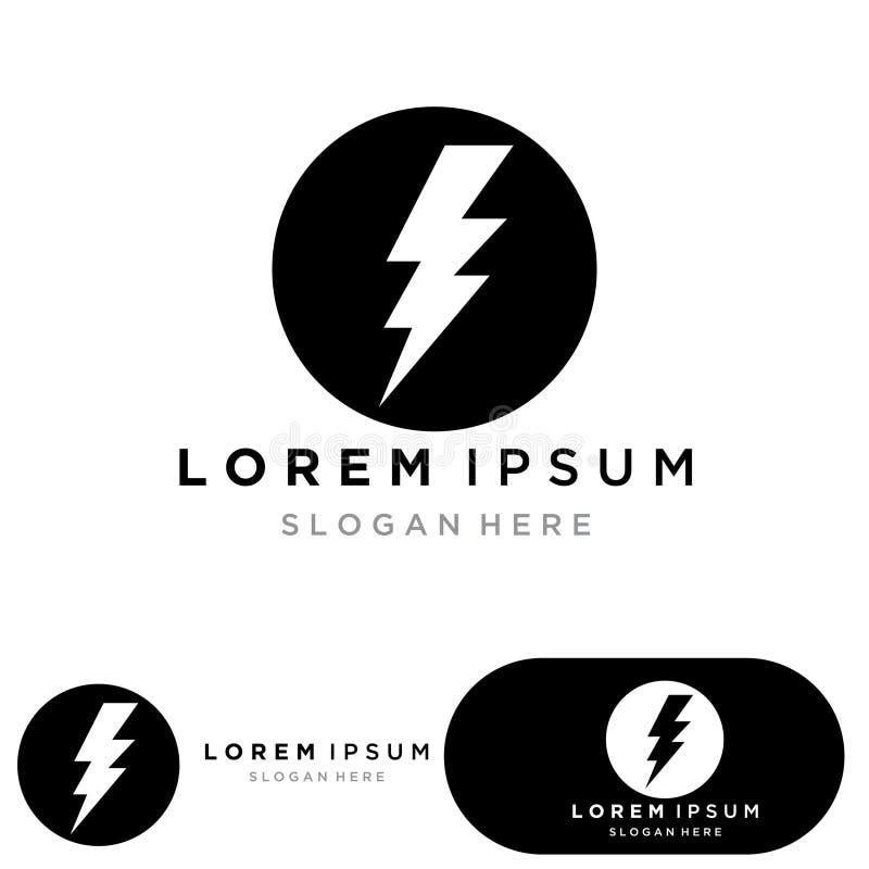 Thunderbolt Logo and Symbol Vector Stock Vector - Illustration of logo ...