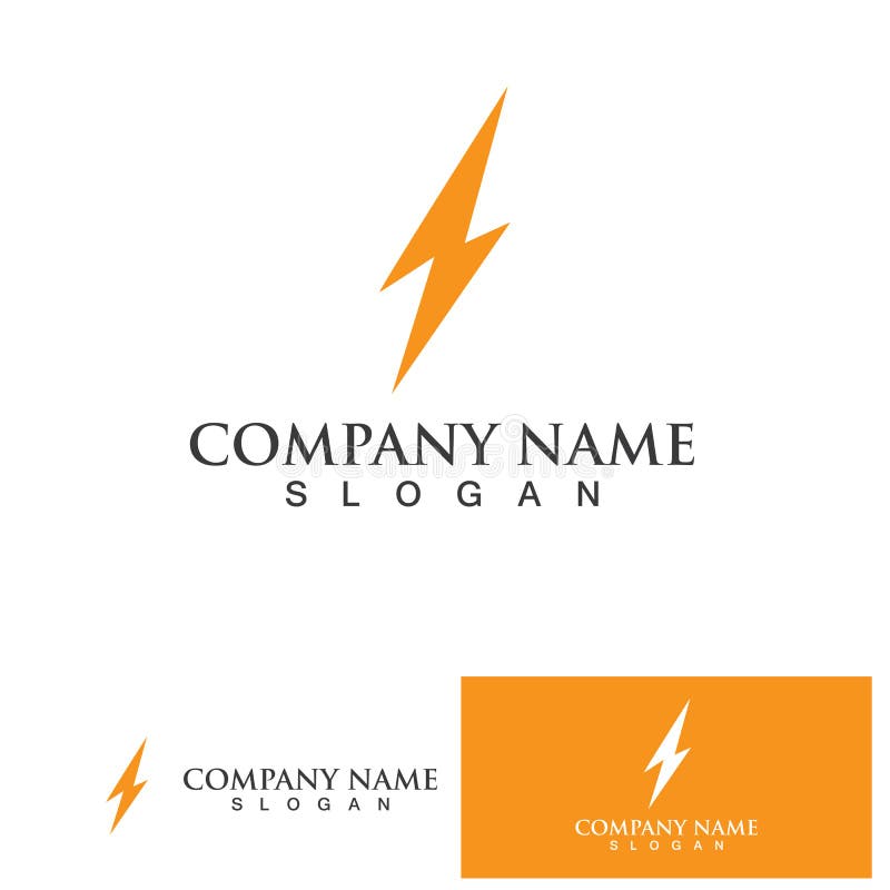 Thunderbolt Logo and Symbol Vector Stock Vector - Illustration of ...