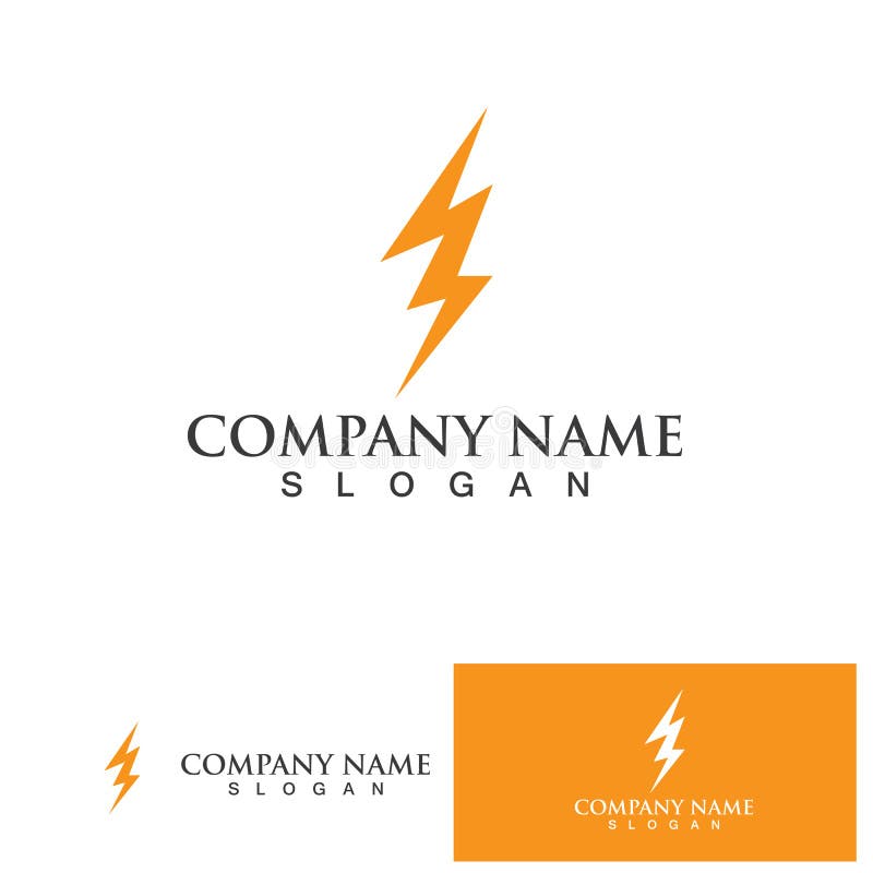 Thunderbolt Logo and Symbol Vector Stock Vector - Illustration of ...