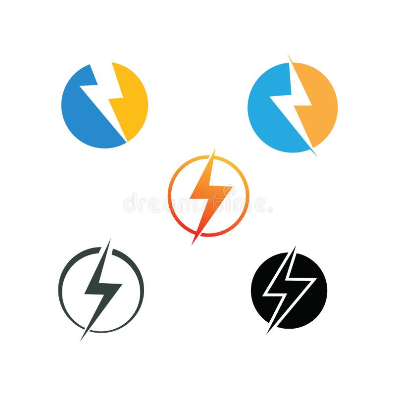 Thunderbolt Logo Template Vector Icon Illustration Stock Vector ...