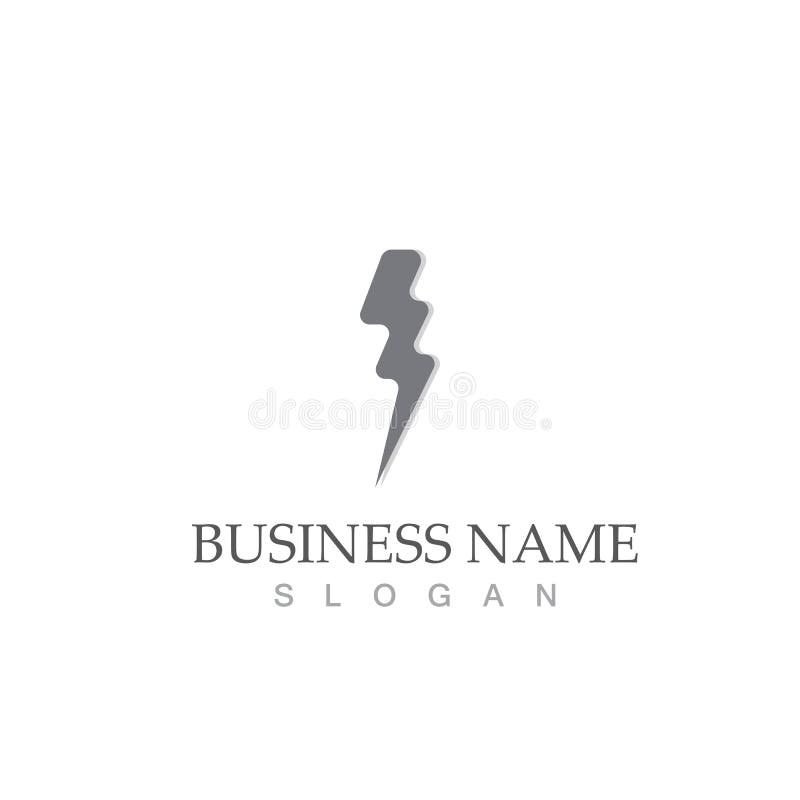 Thunderbolt Logo Vector Illustration Template Stock Vector ...