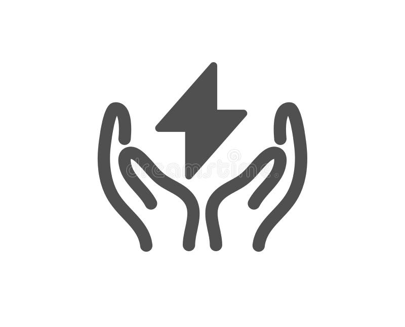 Safe Energy Icon. Thunderbolt Sign. Electric Power. Vector Stock Vector ...