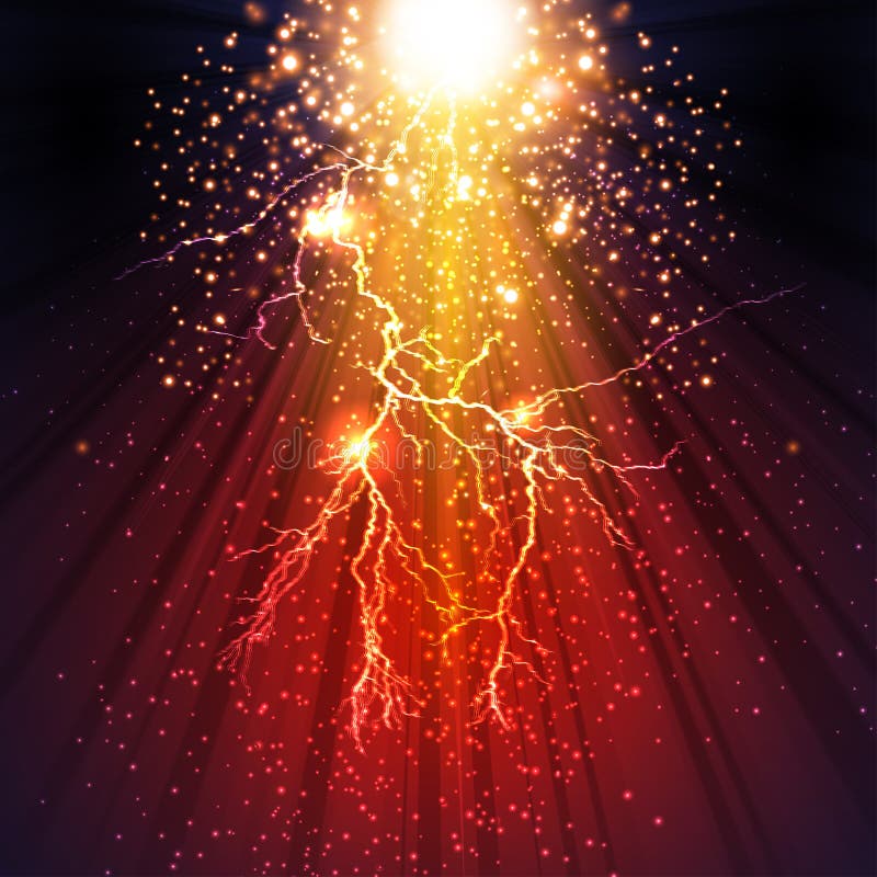 Thunderbolt Stage Light Spotlight, Flash Scene Illustration Stock ...