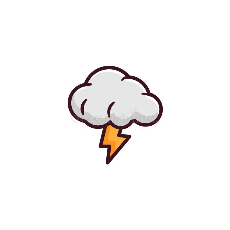 Thundercloud Cartoon Illustration Stock Vector - Illustration of ...