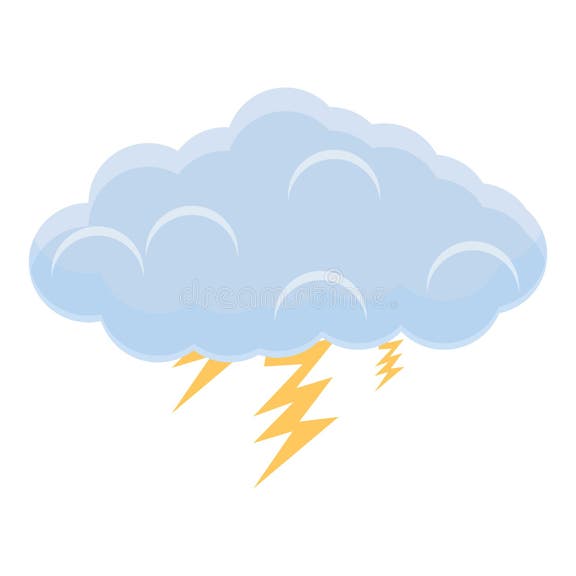 Thundercloud Icon, Cartoon Style Stock Illustration - Illustration of ...