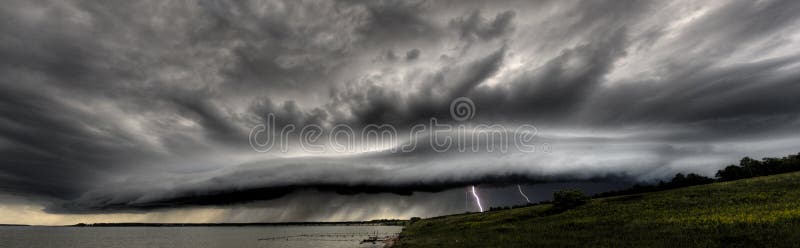Thundercloud with Lightnings Stock Photo - Image of weather, fear: 10924926