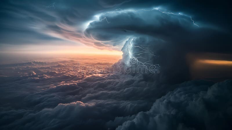 Epic Thunderstorm Cloudscape Stock Photo - Image of majestic, stormy ...