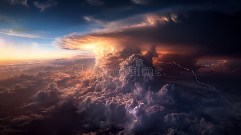 Epic Thunderstorm Cloudscape Stock Photo - Image of breathtaking ...