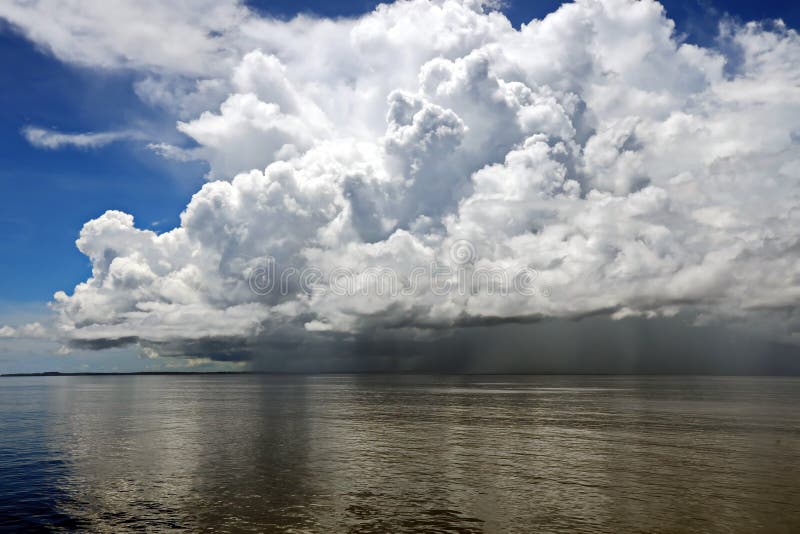 Thunderclouds and Rain Clouds Over the Coastline of the Strait of Juan ...
