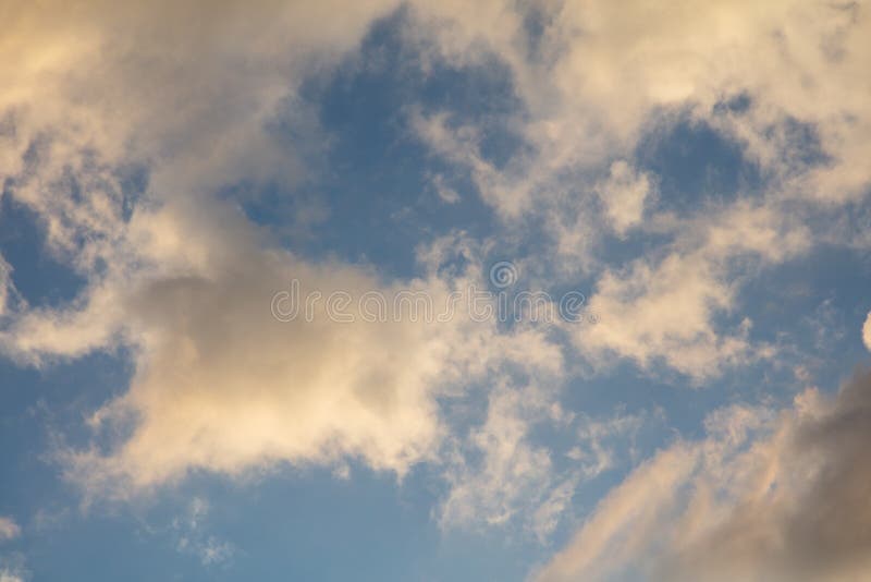 Thunderclouds in the Sky at Sunset. Stock Photo - Image of sunny ...