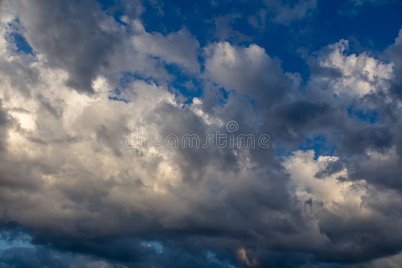 Thunderclouds in the Sky at Sunset. Stock Photo - Image of outdoors ...