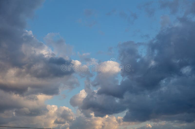 Thunderclouds in the Sky at Sunset. Stock Photo - Image of dusk ...