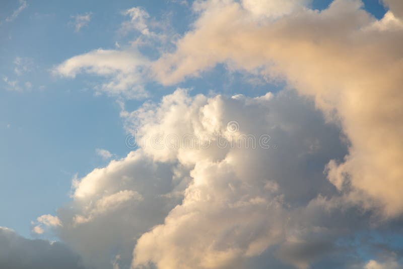 Thunderclouds in the Sky at Sunset. Stock Image - Image of weather ...