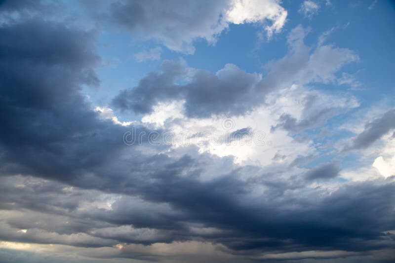 Thunderclouds in the Sky at Sunset. Stock Image - Image of sunrise ...