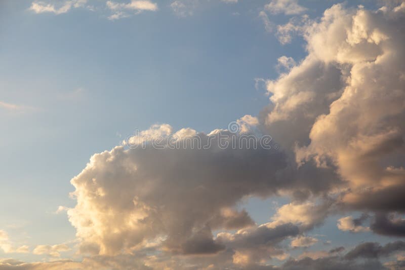 Thunderclouds in the Sky at Sunset. Stock Image - Image of background ...