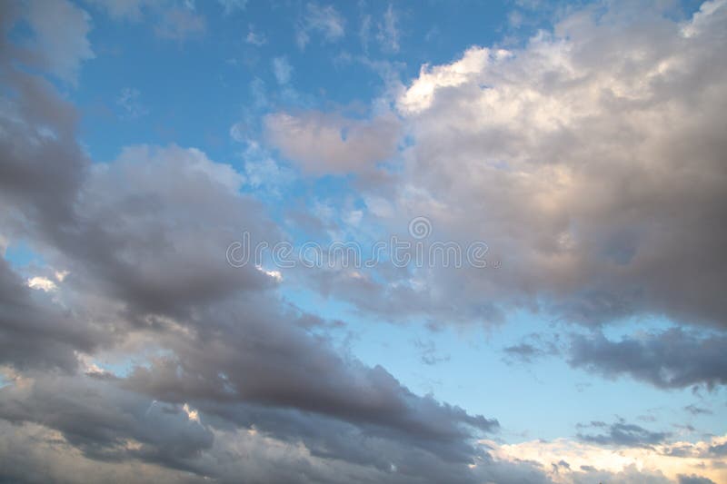 Thunderclouds in the Sky at Sunset. Stock Photo - Image of outdoors ...