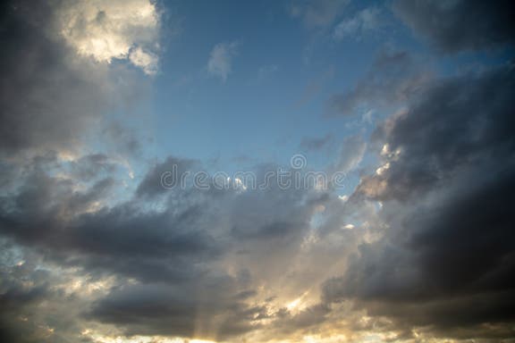 Thunderclouds in the Sky at Sunset. Stock Image - Image of color ...