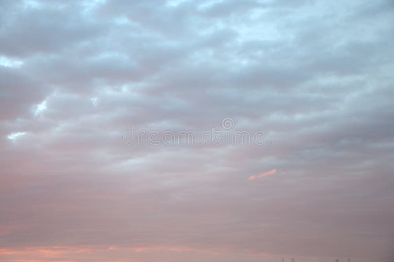 Thunderclouds at Sunset Painted in Scarlet. Nature, Cloudscape Stock ...